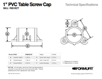 1" PVC Table Screw Cap - Furniture Grade | FORMUFIT