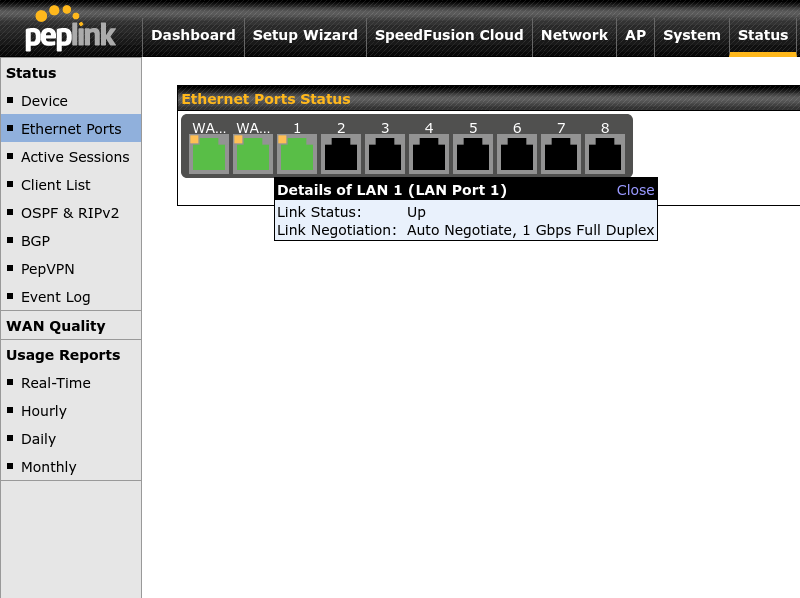How to view Ethernet Ports status in Balance 20X - Feature Requests ...