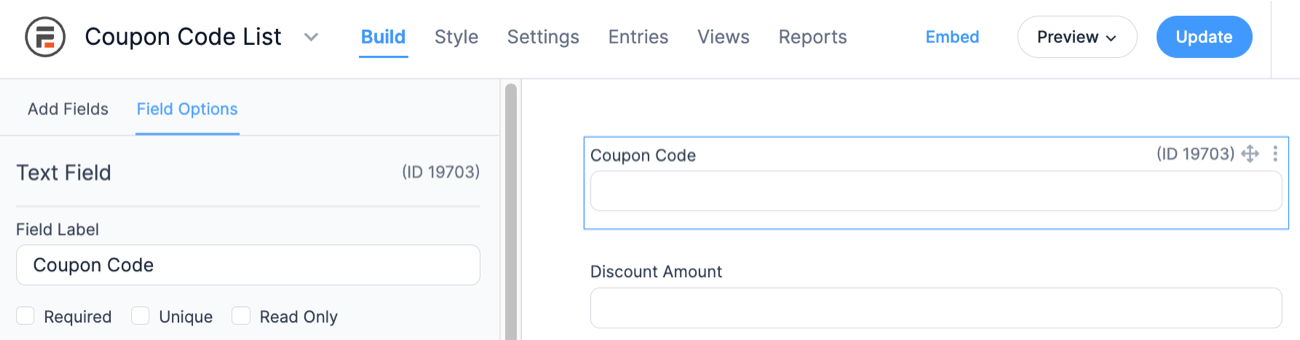 How to Add a Coupon Code Field - Formidable Forms