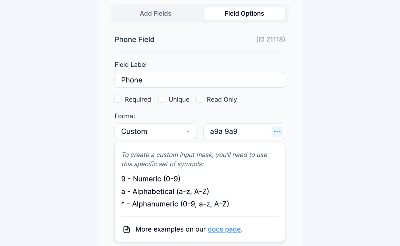 How to Use Custom Input Mask Format for WordPress - Formidable Forms