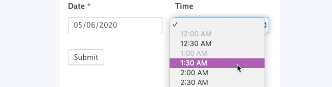 Time - Formidable Forms