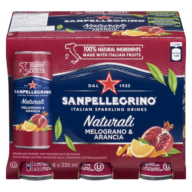 Naturali Melograno and Aran Sparkling Drink, 330 Milliliter ...