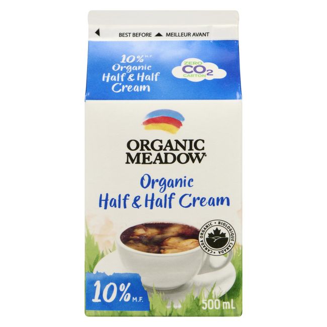 Organic 10 Percent Milk Fat Half and Half Cream, 500 Milliliter ...