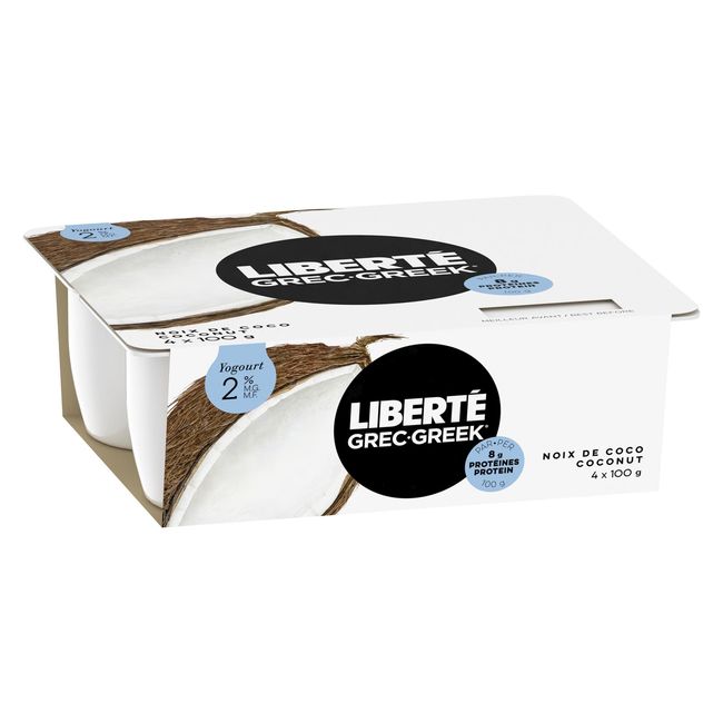 Liberte Yogurt 2 Percent Milk Fat Coconut Greek Yogurt| 100 Gram