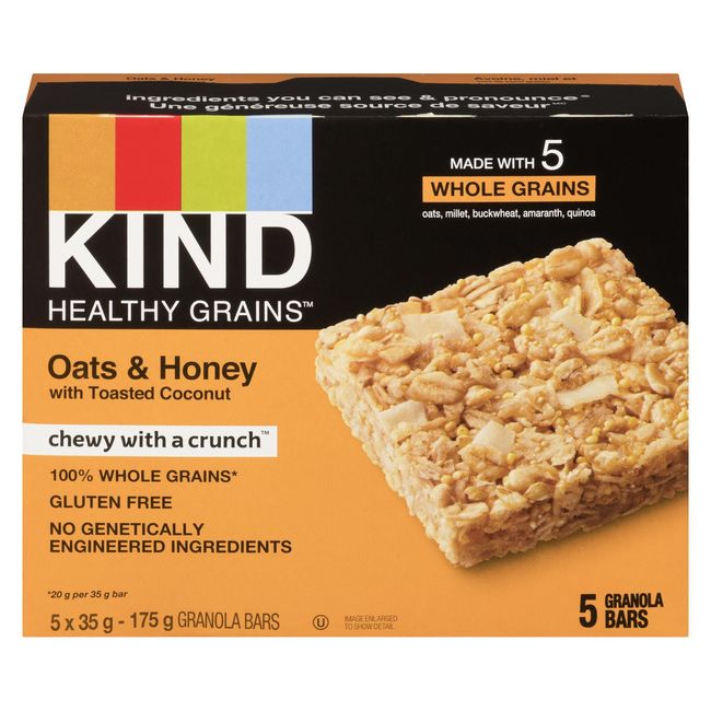 35 Grams Oats and Honey with Toasted Coconut Granola Bar, 5 count ...