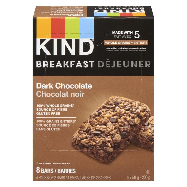 Dark Chocolate Cocoa Breakfast 50 Grams Protein Bar, 4 count ...