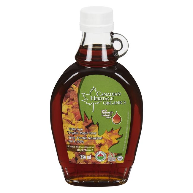 Canadian Heritage Organics Organic Dark Robust Maple Syrup| 250 Milliliter