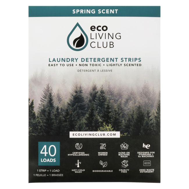 Eco Living Club Scented Laundry Detergent Strips| 40 Count