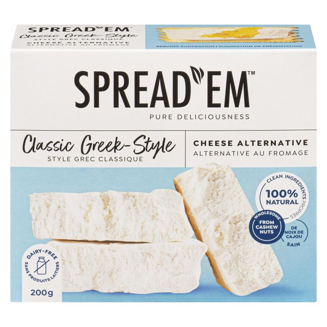 Spread'em Kitchen Classic Greek Style Cheeze Alternative| 200 Gram