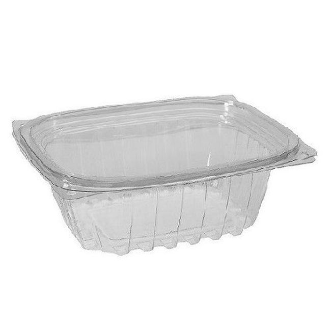 Clear PLA Rectangular Deli Container, 12 Ounce Capacity ...