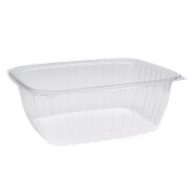 Eco Packaging Clear Pla Rectangular Deli Container| 64 Ounce Capacity
