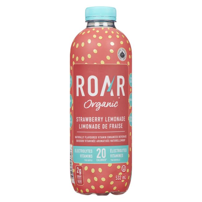 Roar Organic Strawberry Lemonade Hydration Drink| 532 Milliliter