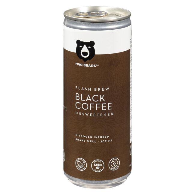 Two Bears Flash Brew Ready To Drink Unsweetened Black Coffee| 207 ...