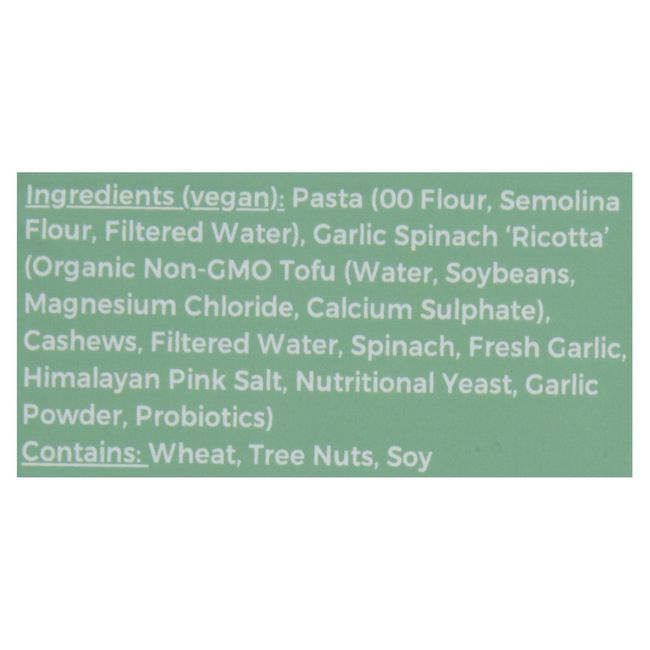 Living Tree Plant Based Garlic Spinach Ravioli Ricotta Pasta| 250 Gram
