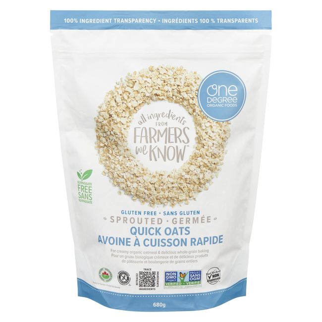 Organic Sprouted Quick Oats, 680 Gram | FoodServiceDirect.ca - Canada's ...
