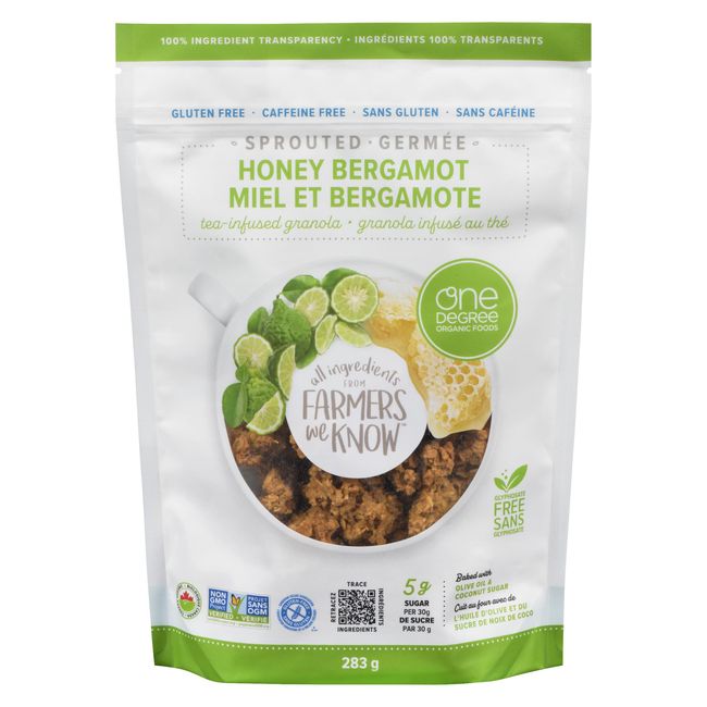 Sprouted Honey Bergamot Tea Infused Granola, 283 Gram ...