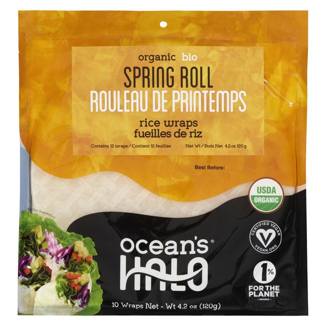 Organic Spring Roll Rice Wraps, 120 Gram | FoodServiceDirect.ca ...