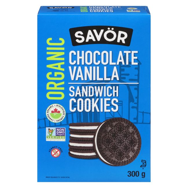 Organic Chocolate Vanilla Creme Sandwich Cookies, 300 Gram ...