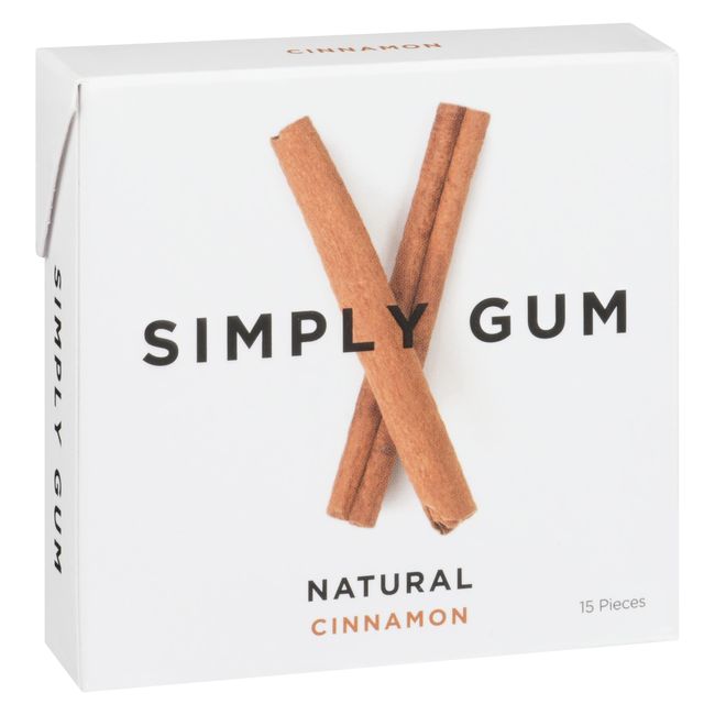 Simply Gum Natural Cinnamon Chewing Gum| 15 Count