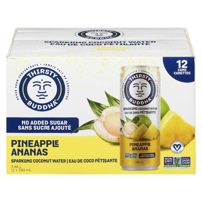 Thirsty Buddha Pineapple Sparkling Coconut Water| 330 Milliliter