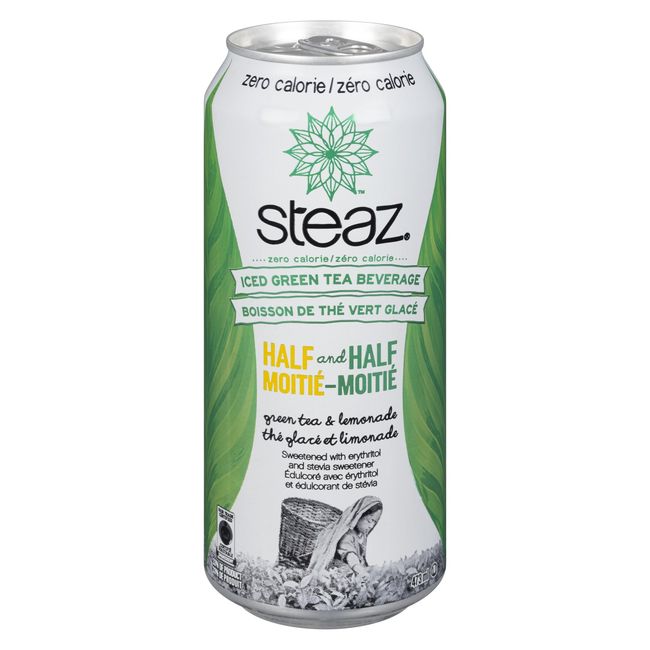 Organic Half and Half Zero Calorie Iced Green Tea, 473 Milliliter ...