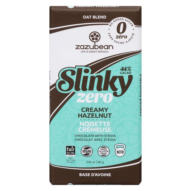 Zero Cacao Creamy Oat Hazelnut Chocolate Bar, 80 Grams ...