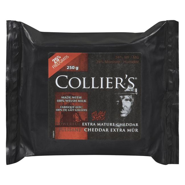 Collier's Powerful Extra Mature Cheddar Cheese| 250 Gram
