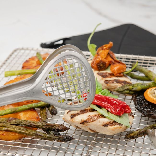 Stainless Steel Wide Grill Fry Tong, 12 inch | FoodServiceDirect.ca ...