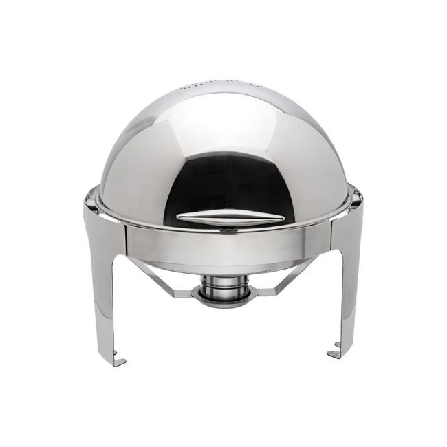 Browne Stainless Steel Rondo Round Chafer With Roll Top Cover| 7 Quart ...