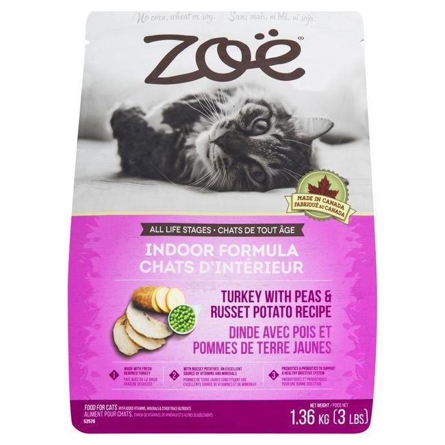 Zoe Zoe Indoor Cat Dry Food| Turkey| Peas| Potato| 1.3kg (zoe Indoor ...