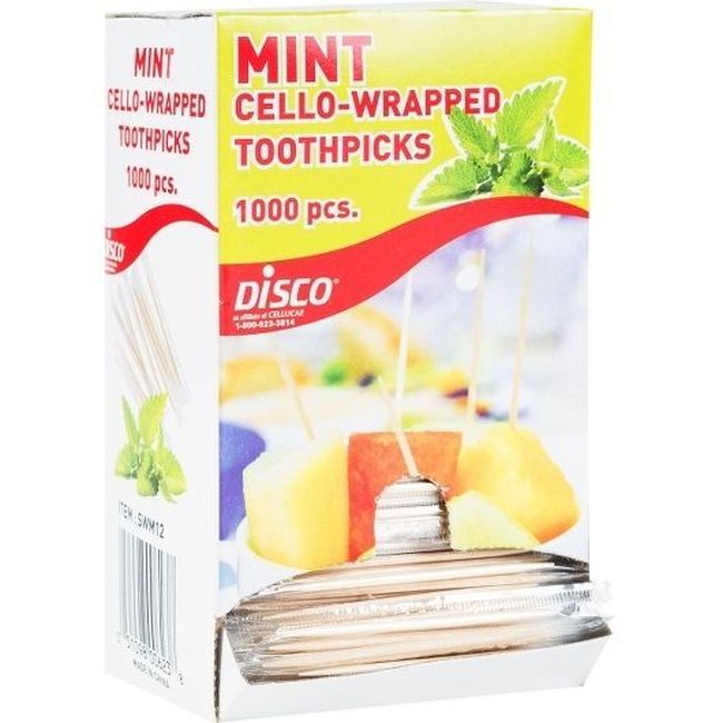 Cellucap 2.5 Inch Individually Wrapped Mint Toothpick| 1000 Count