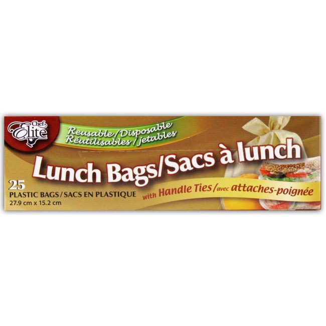 Plastic Lunch Bag, 25 count | FoodServiceDirect.ca - Canada's Widest ...