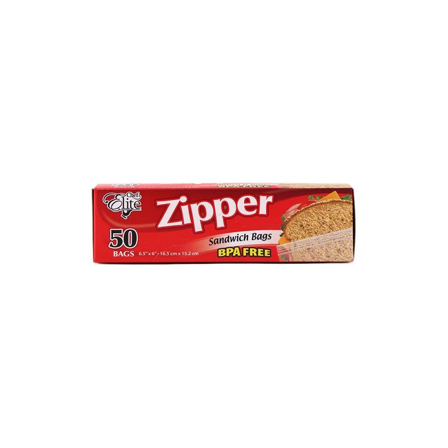 Chef Elite Zipper Sandwich Bag| 50 Count
