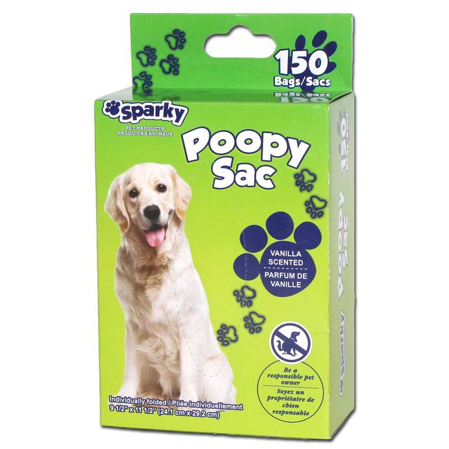 Sparky Poopy Sac Vanilla Scented Waste Bag| 150 Count