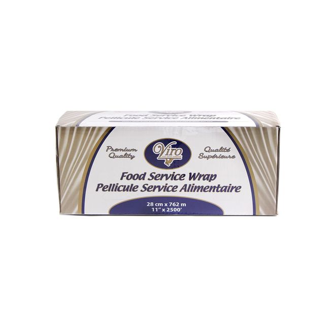 Viro 39 Gauge Pvc Food Service Wrap With Metal Cutter| 11 Inch X 2500 Feet