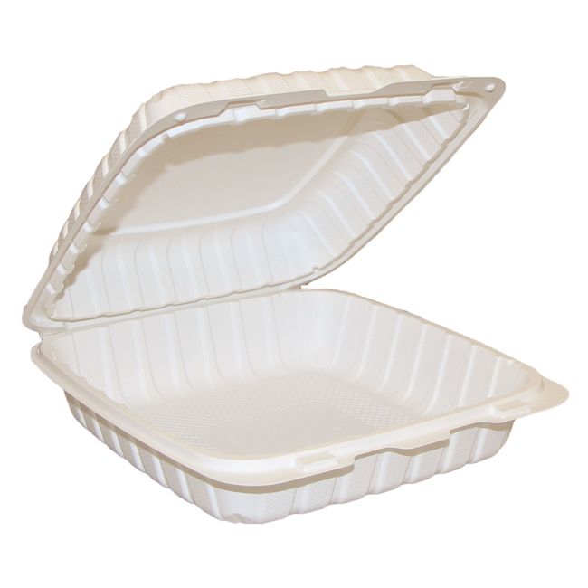 Signature Mineral Filled Polypropylene Hinged Container, 9 x 9 x 3 inch ...