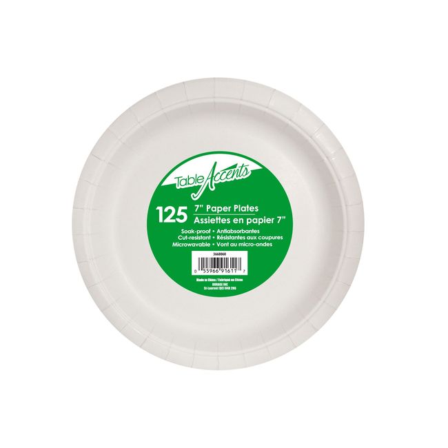 Soak-Proof Paper Plate, 7 inch | FoodServiceDirect.ca - Canada's Widest ...