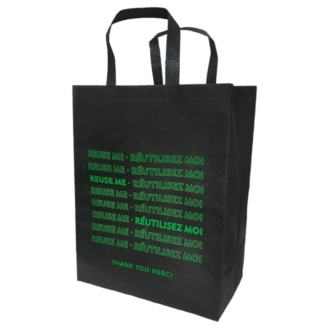 Viro Black Reusable Bag| 13 X 7.5 X 17 Inch