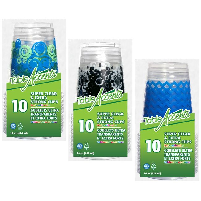 14 Ounce Super Clear and Extra Strong Printed Polyethylene Cup, 10 ...