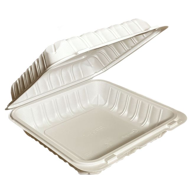 Mineral Filled Polypropylene Hinged Container - ECONO, 9 x 9 x 3 inch ...