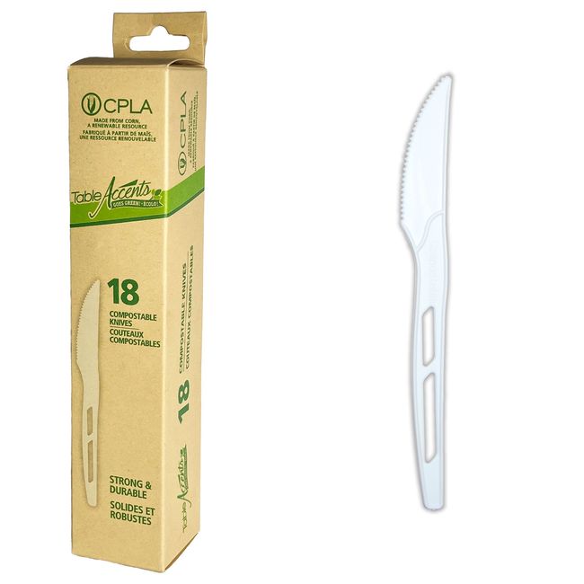 Strong and Durable Compostable Knife, 18 count | FoodServiceDirect.ca ...