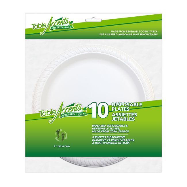 Biobased Corn Starch Plate, 10 count | FoodServiceDirect.ca - Canada's ...