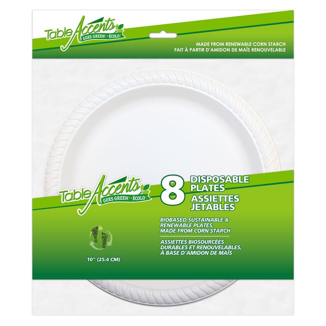 Biobased Corn Starch Plate, 8 count | FoodServiceDirect.ca - Canada's ...