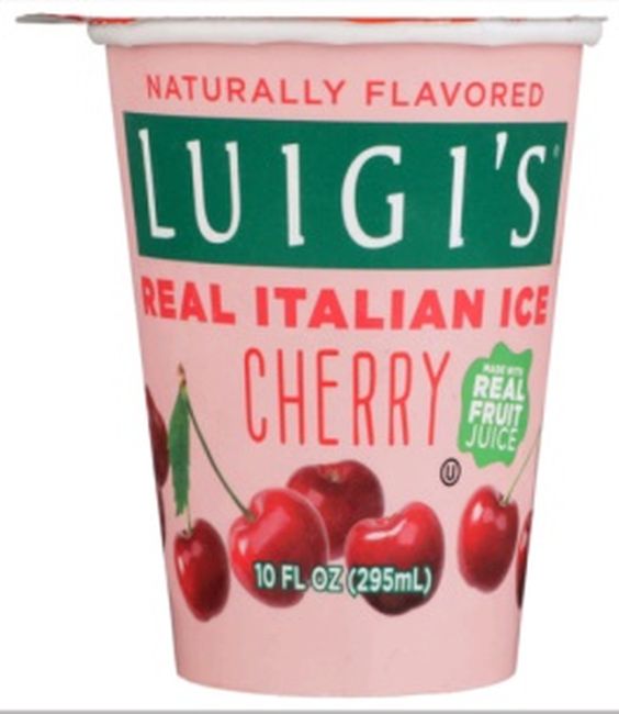 Luigi Cherry Italian Ice Cup| 10 Ounce