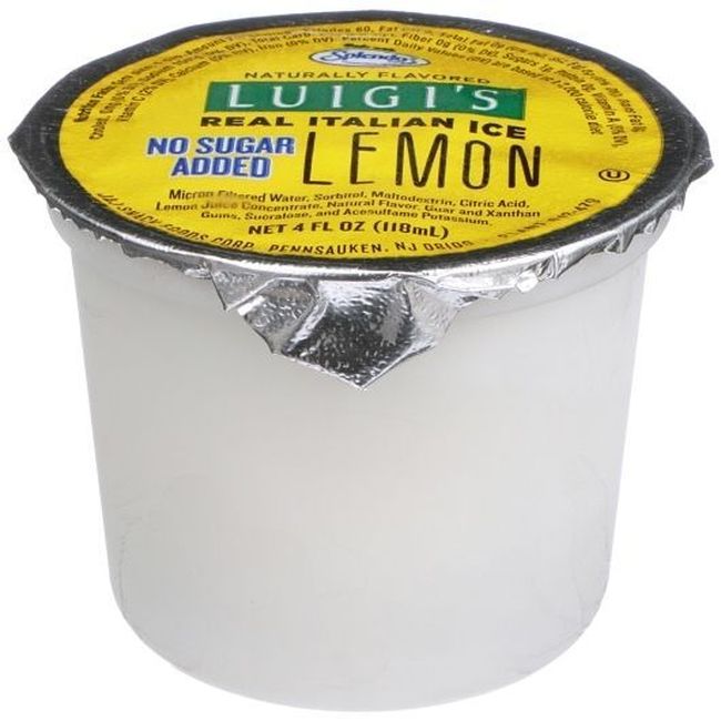 No Sugar Added Lemon Real Italian Ice, 4 Fluid Ounce ...