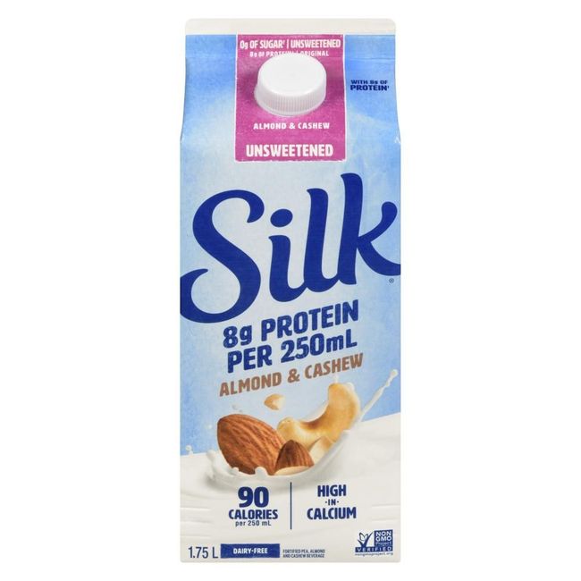 Silk Silk Protein Almond And Cashew Beverage Original Unsweetened 1.75l ...