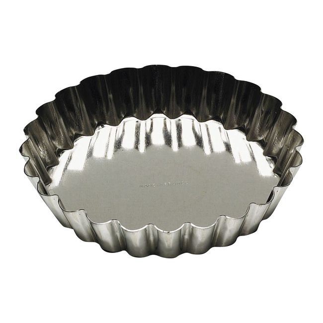 Gobel Tinned Round Fluted Tart Mold| 4 X 0.7 Inch