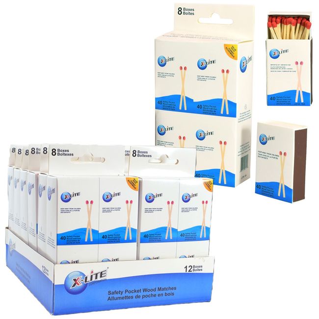 X-lite Safety Pocket Wood Matches| 40 Count