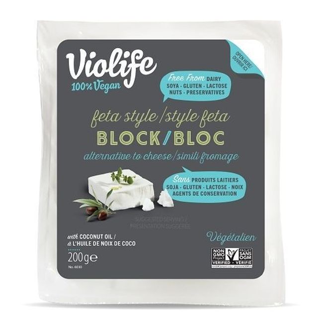 Vegan Greek White Feta Block, 200 Gram | FoodServiceDirect.ca - Canada ...