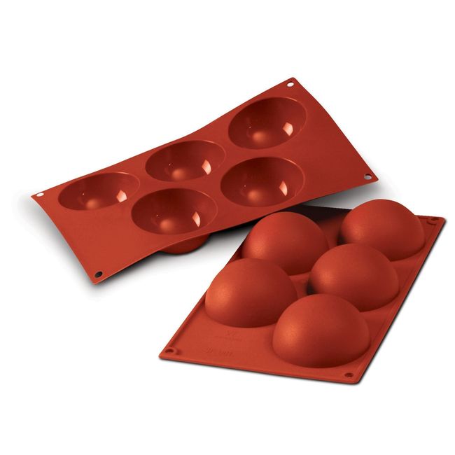 SiliconFlex Alimentary Silicone 6 Cavities Half-Sphere Mold, 2.36 inch ...